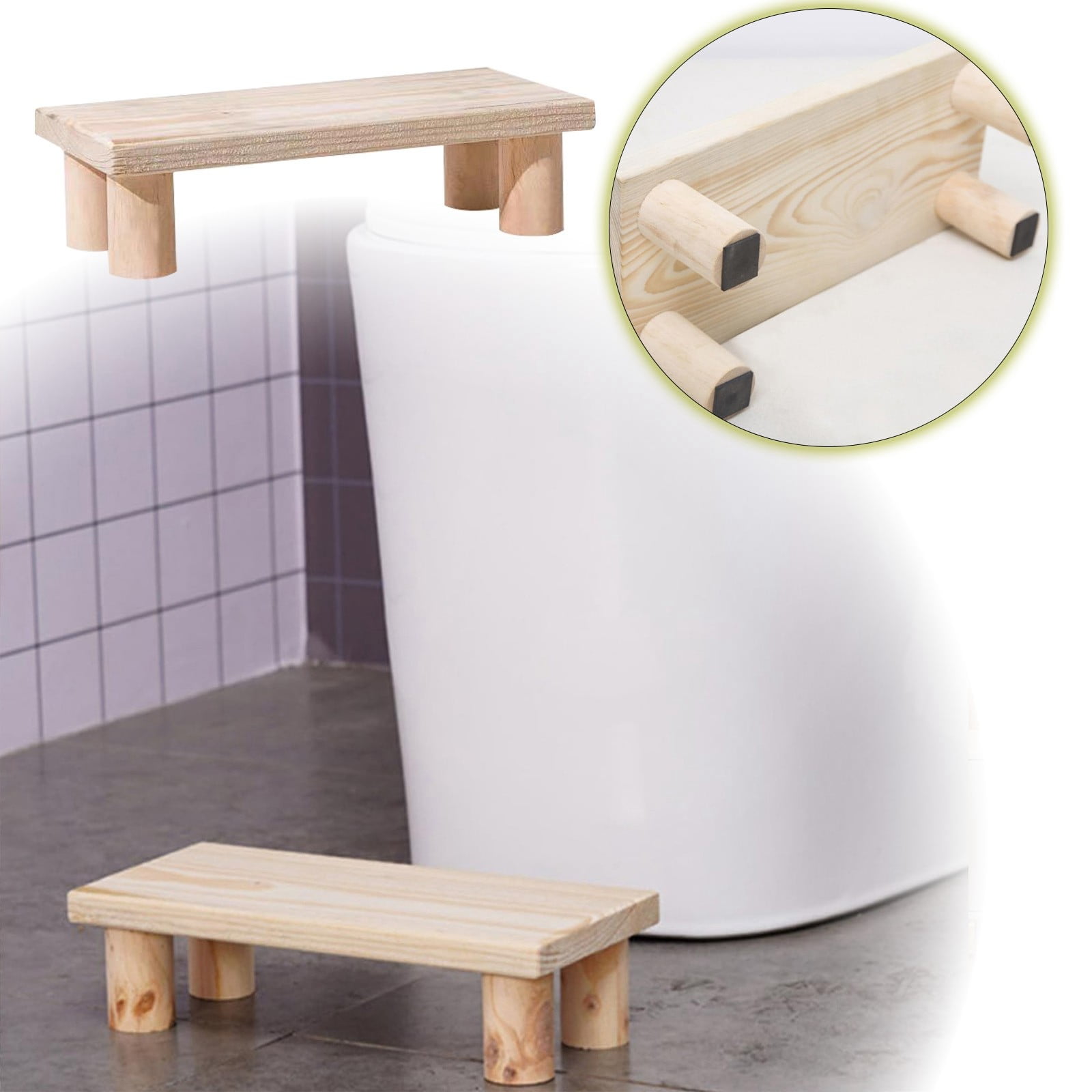 Wooden Stool Small Bedside Step Stool Shower Stool Stool Bathroom Stool ...