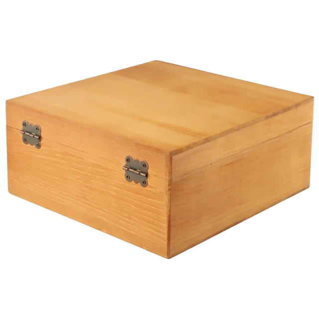 Wooden Storage Box Pine Rectangular Flip Solid Wood Box Handmade Craft ...