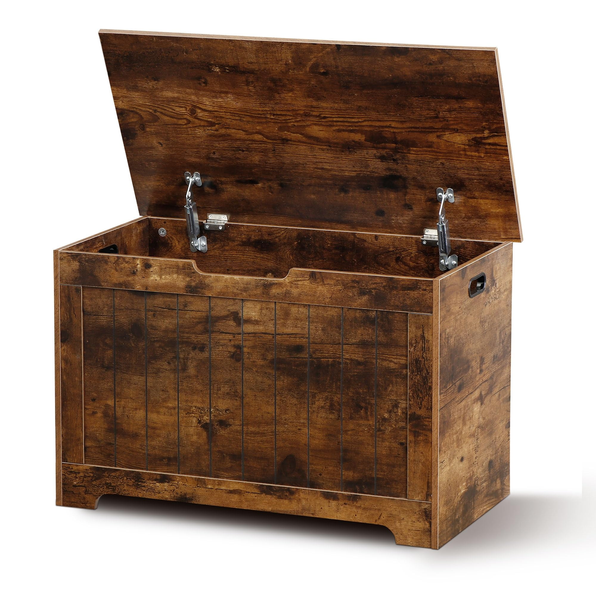 Wooden Storage Chest Bench, 30 Inch Large Capacity Organizer with ...