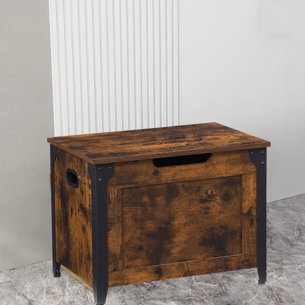 Wooden Storage Chest Bench,Leather Entryway Shoes Bench with Flip Top ...