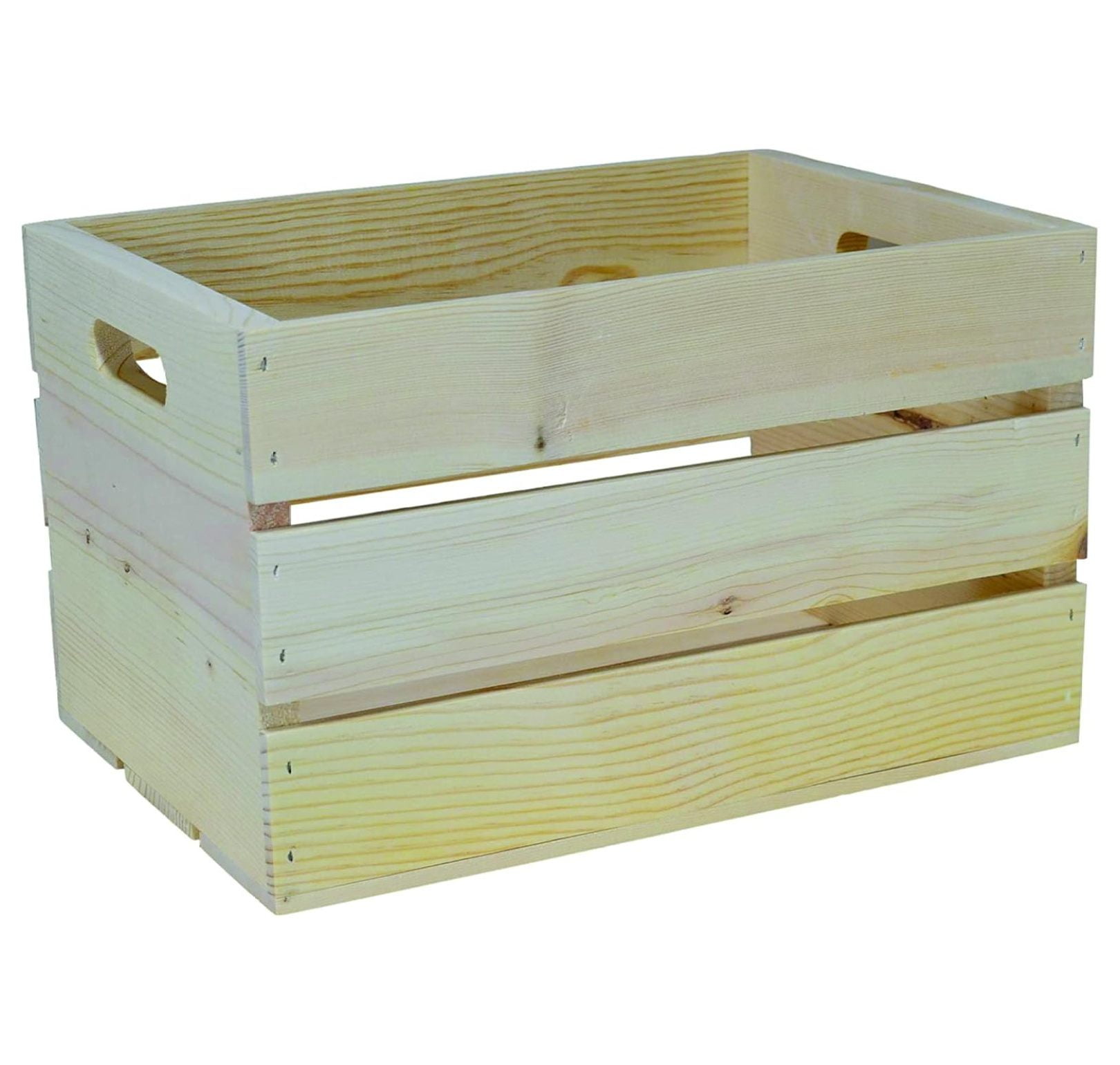 Wooden Storage Crate with Hand Holes, 14 x 10 x 9 Inside Dimensions ...