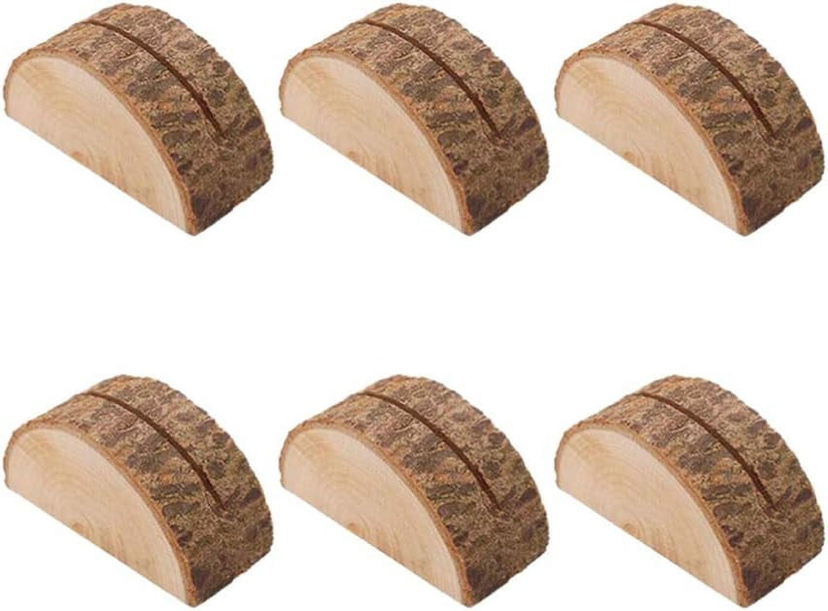Wooden Stump Shape Memorabilia, Rustic Wood Place Card Holders for Your ...