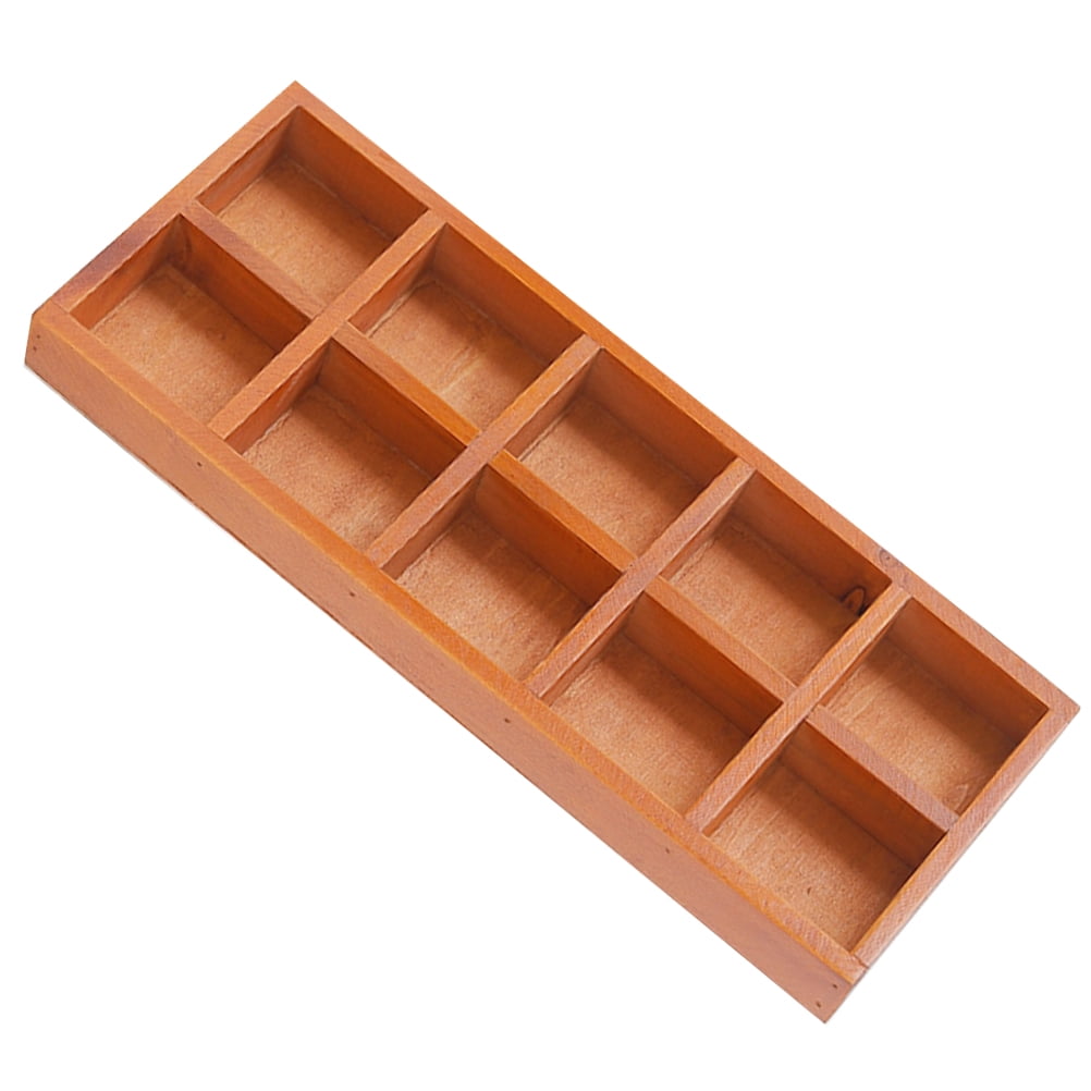 Wooden Succulent Planter tray Compartment Flowerpot Tray Wooden Trinket ...
