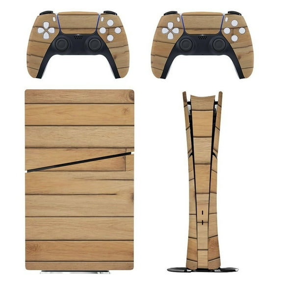 Wooden Surface Console Skin Bundle for PS5 Pro Slim Disc & Digital ...