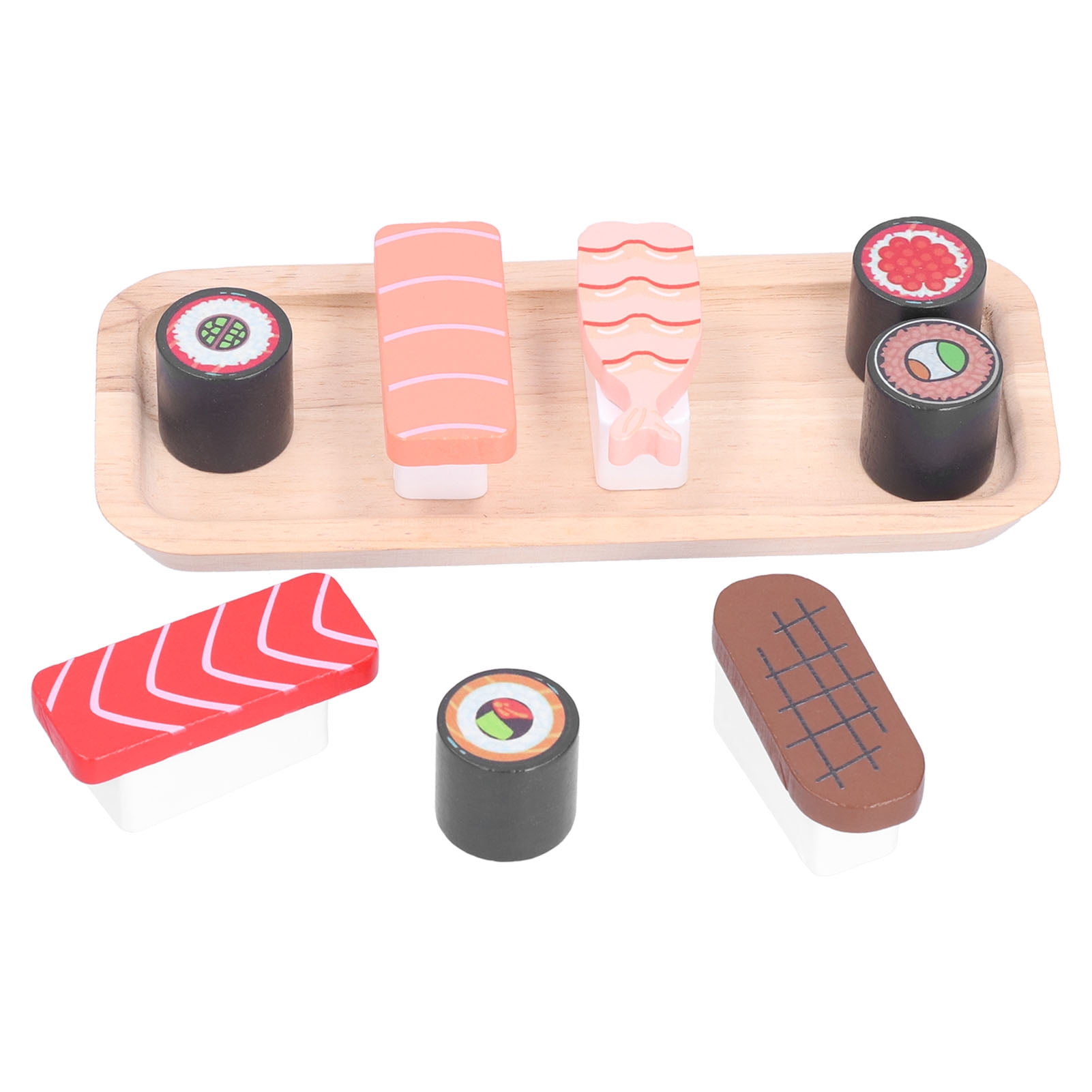 Wooden Sushi Restaurant Pretend Play Set Food Recognize Toy Children ...