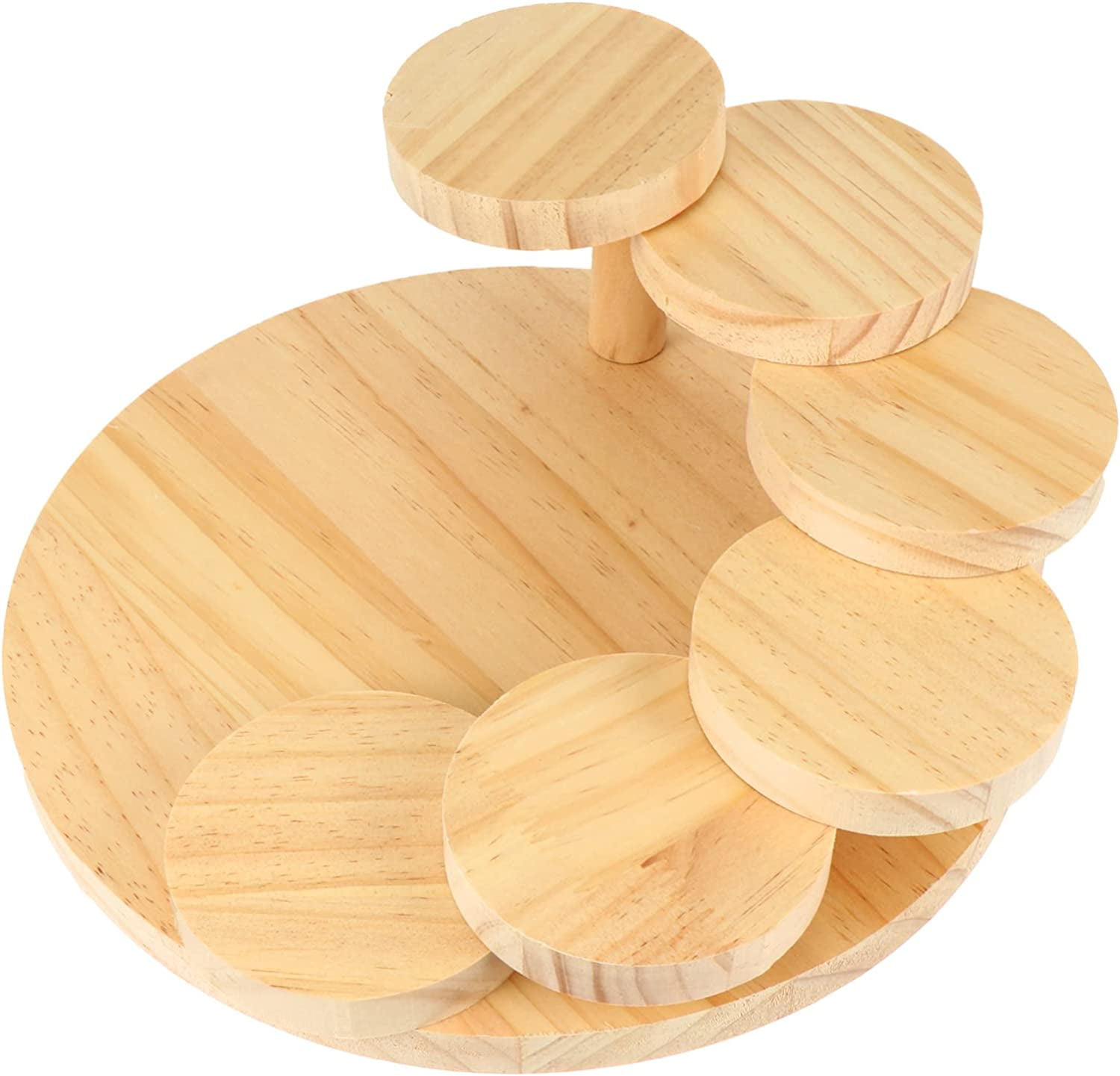 Wooden Sushi Serving Tray - Japanese Sushi Plate with Rotating Steps ...