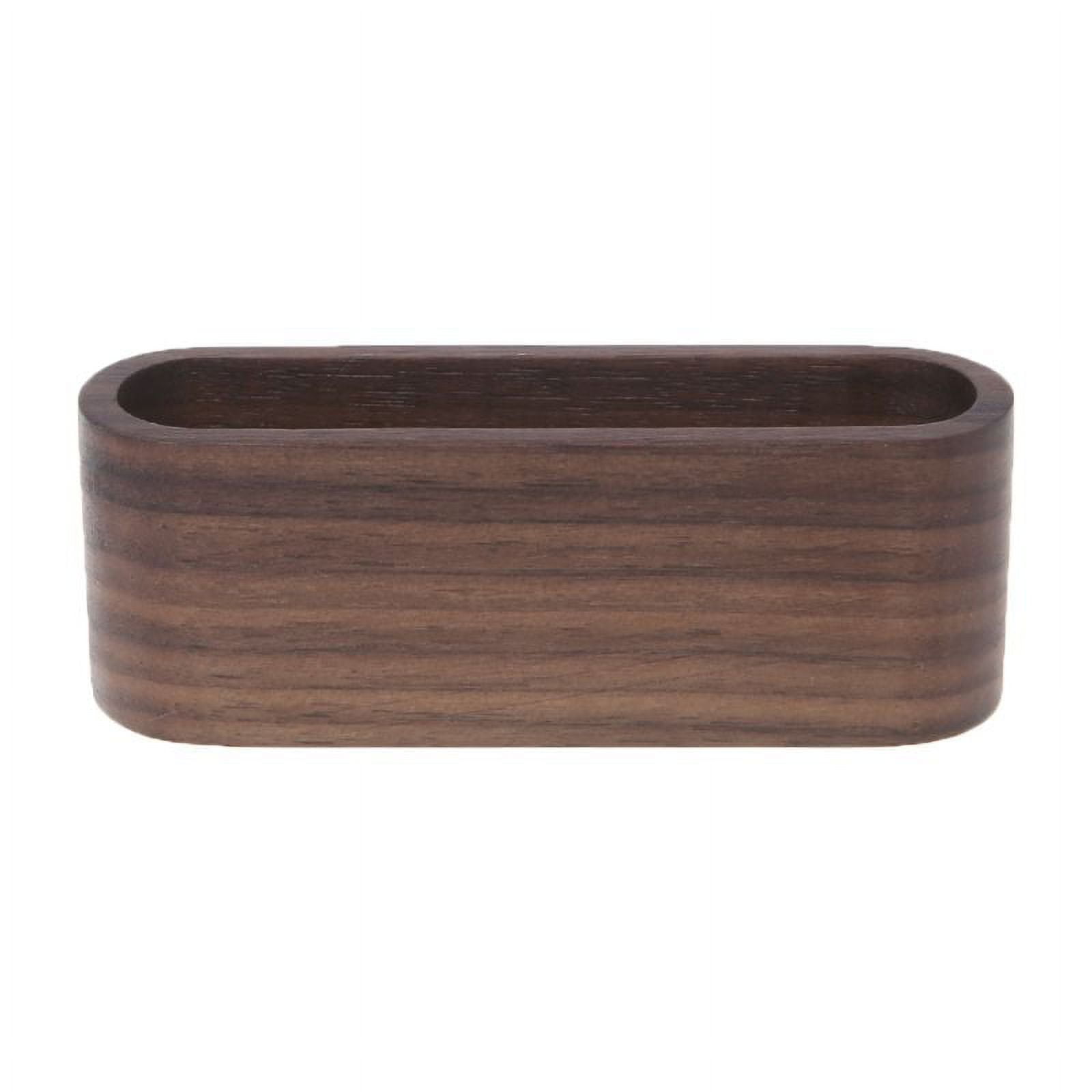 Wooden Table Business Card Display Stand Memo Holder Storage Box ...