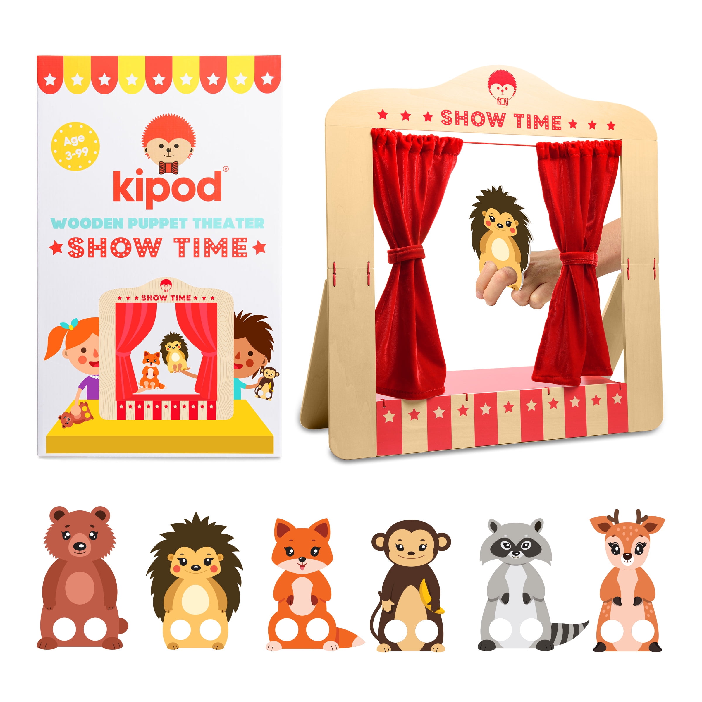 Wooden Table Top Puppet Theater - Walmart.com