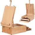 Wooden Tabletop Easel Box, Beechwood Sketchbox Table Easel with Storage ...