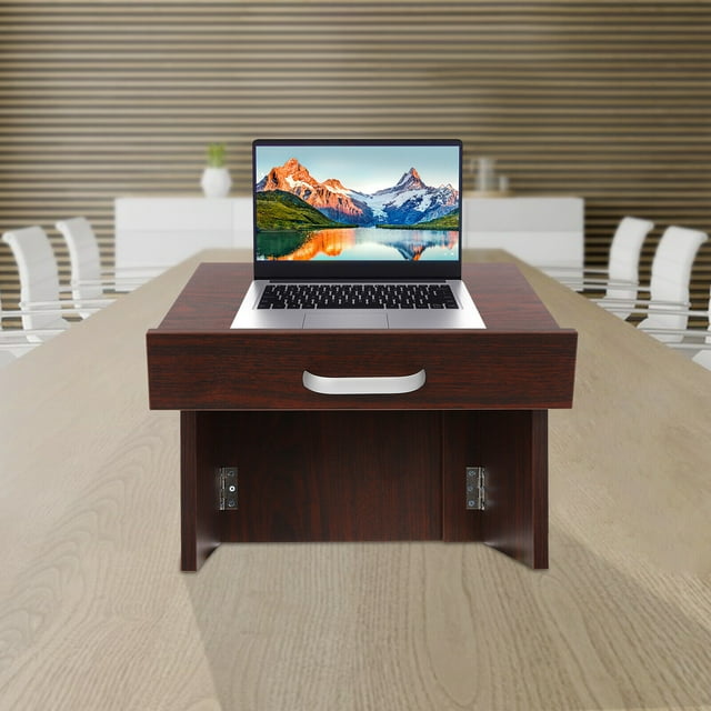 Wooden Tabletop Portable Podium Folding Lectern Angled Surface with Lip ...