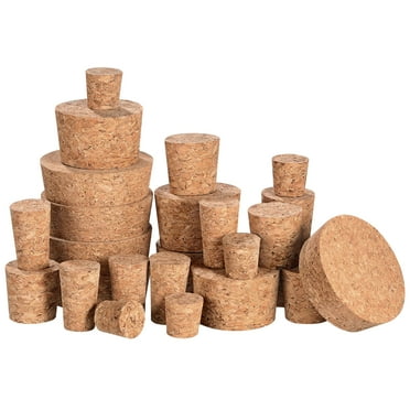 20Pcs Wooden Tapered Cork Plugs BurlyWood Soft Wood Corks for Wine Beer ...