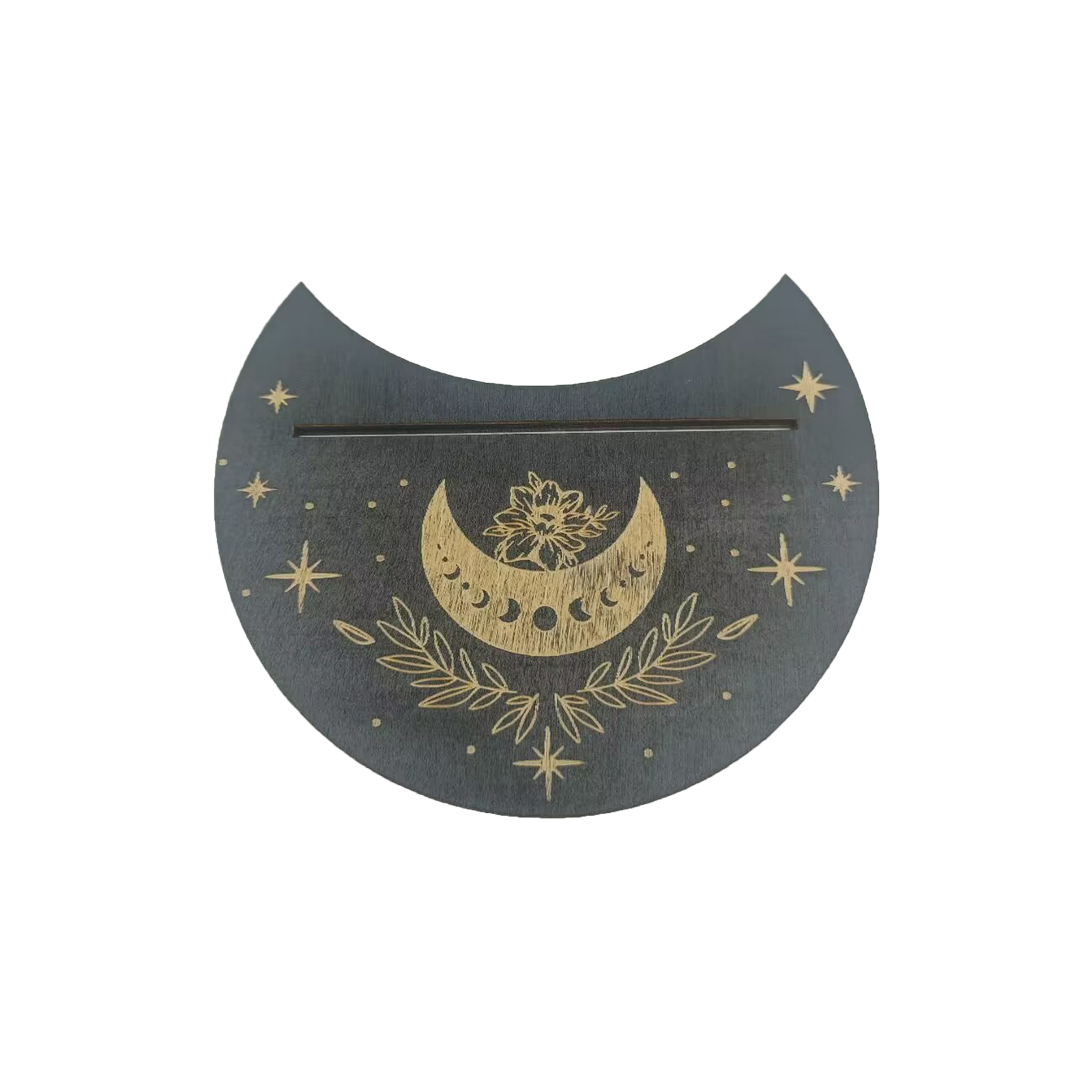Wooden Tarot Card Holder Display Stand Rectangle Moon Shape Tarot Deck ...