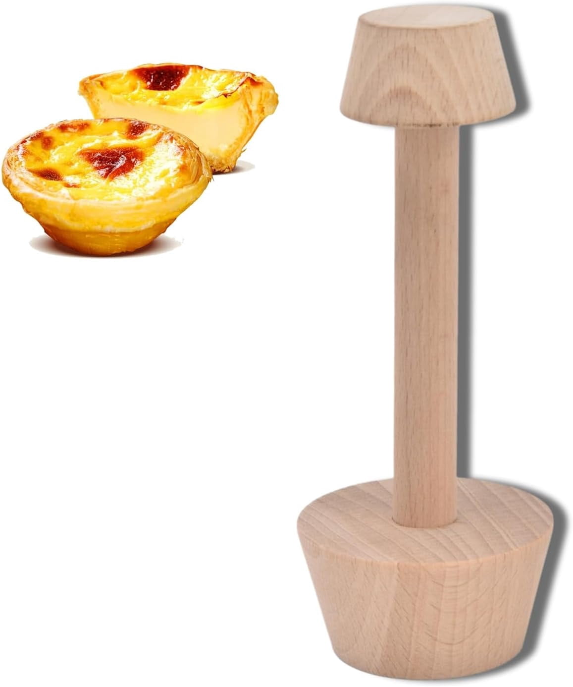 Wooden Tart Tamper, Pastry Tamper Portable Wooden Double Side Pie ...