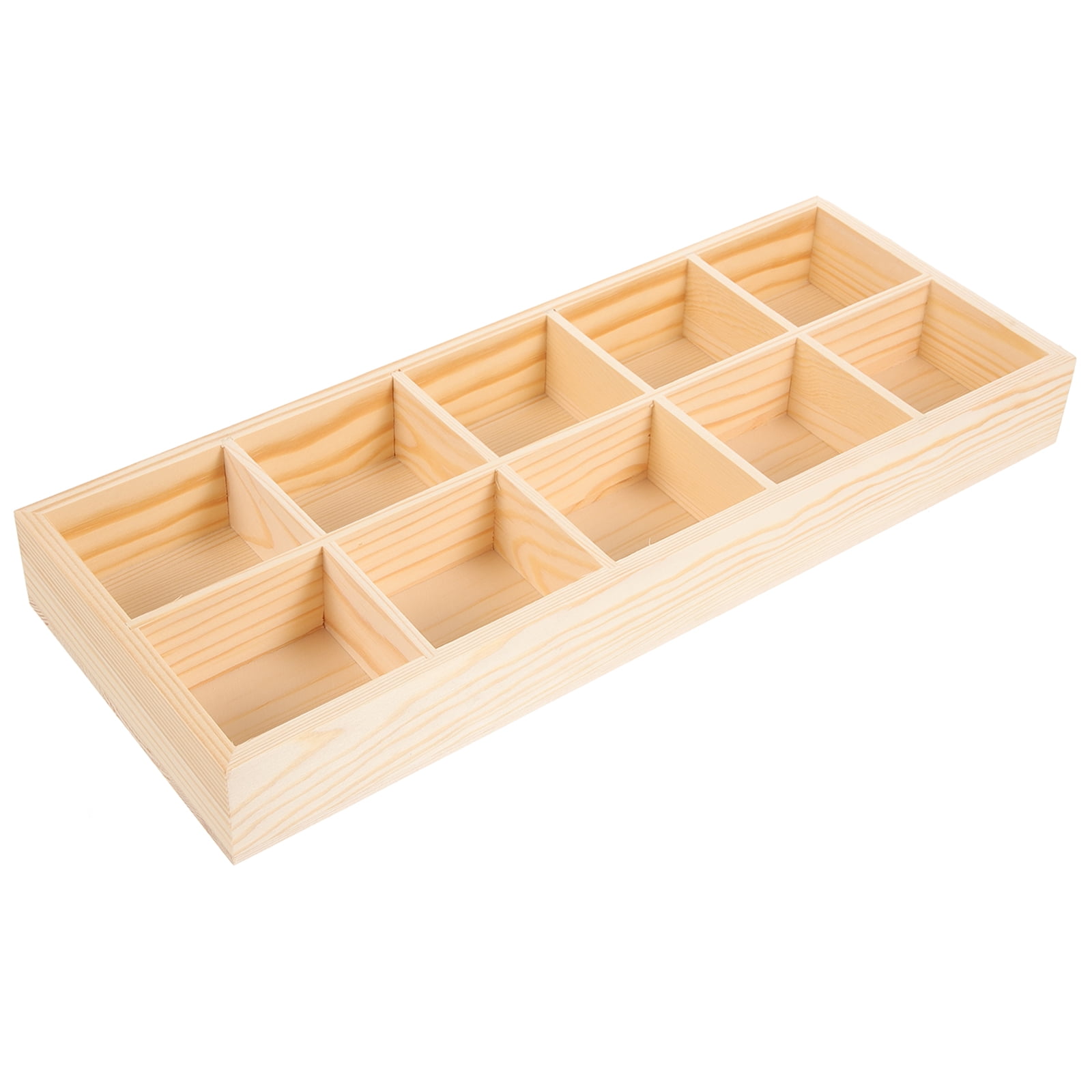 Wooden Tea Bag Storage Box Organizer for Cabinet Food Tray Sugar ...