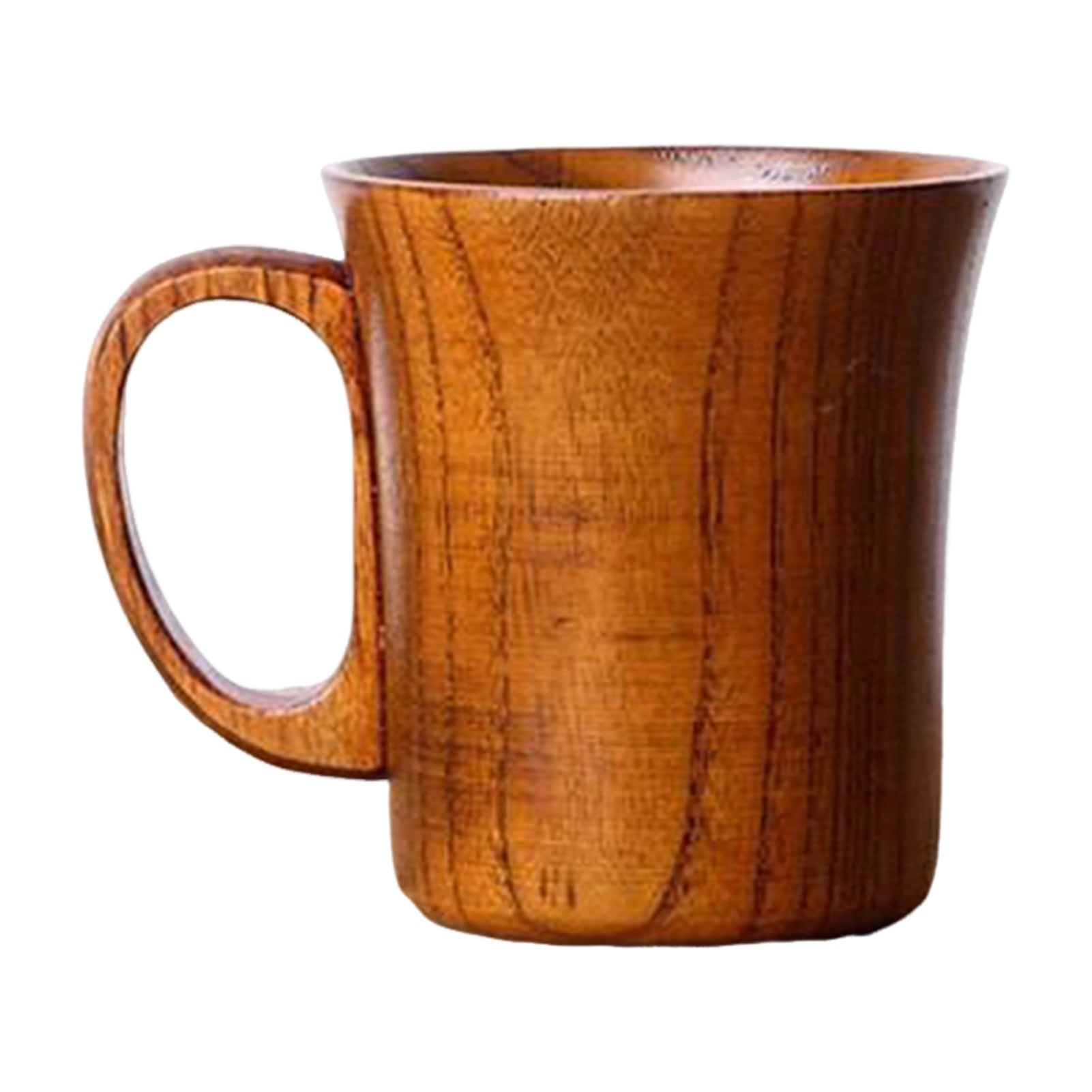 Wooden Tea Cups Handcrafted Wooden Water Cup Vintage Tea Coffee Mug Natural Solid Wood Drinkware ...