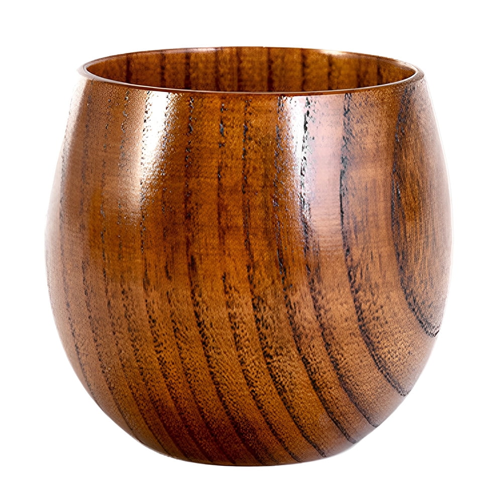 Wooden Tea Cups Natural Solid Wood Water Cup Drinking Cup for Wine Milk ...