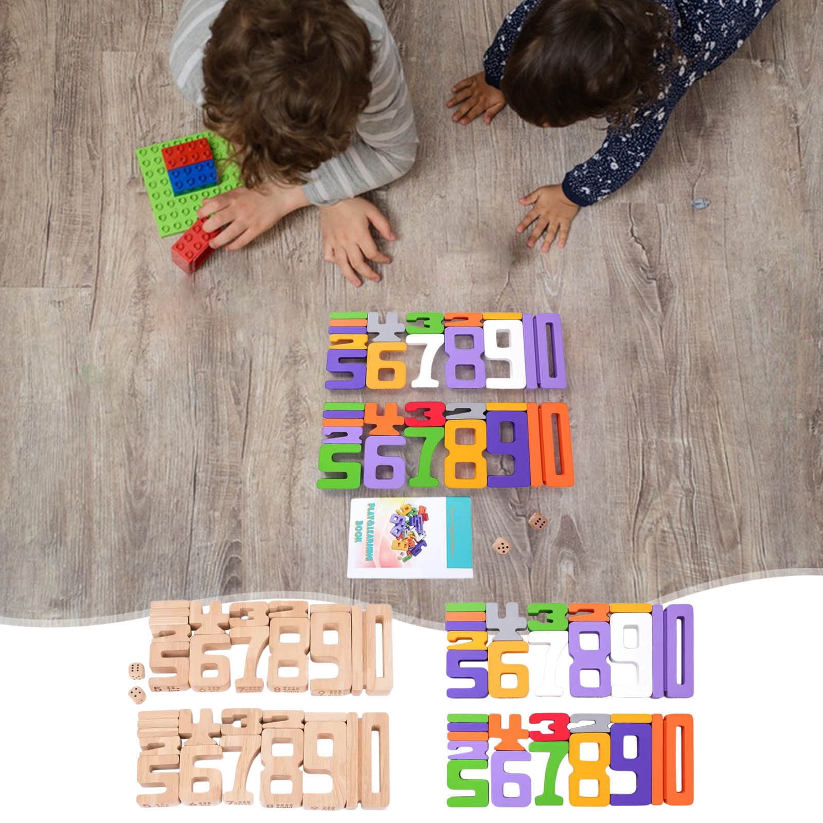 Wooden Teaching Blocks, Large Particles Puzzle, Early Education Toys ...
