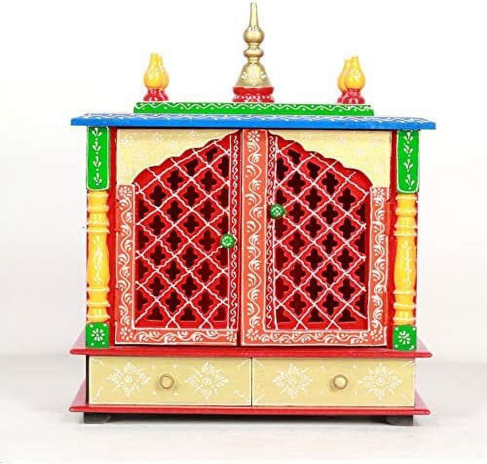 Wooden Temple For Home And Office / Pooja Mandir For Home / Wall ...