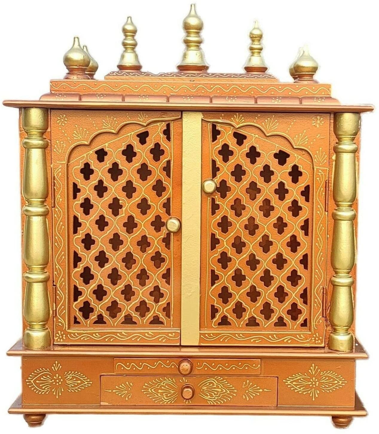 Wooden Temple For Home And Office / Rajisthani Home Temple / Ethnic ...