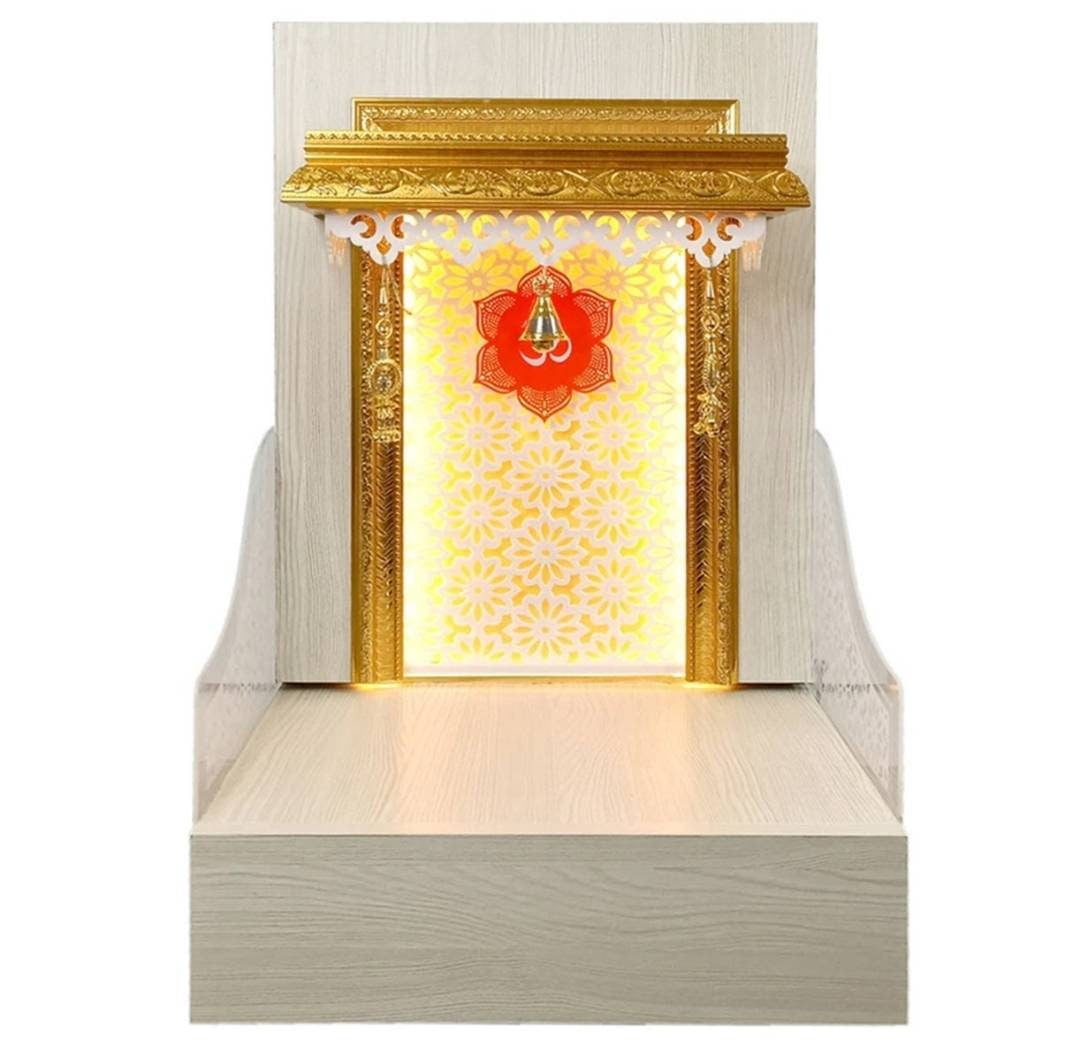 Wooden Temple For Home And Office / Temple With LED Lights / Table Top ...