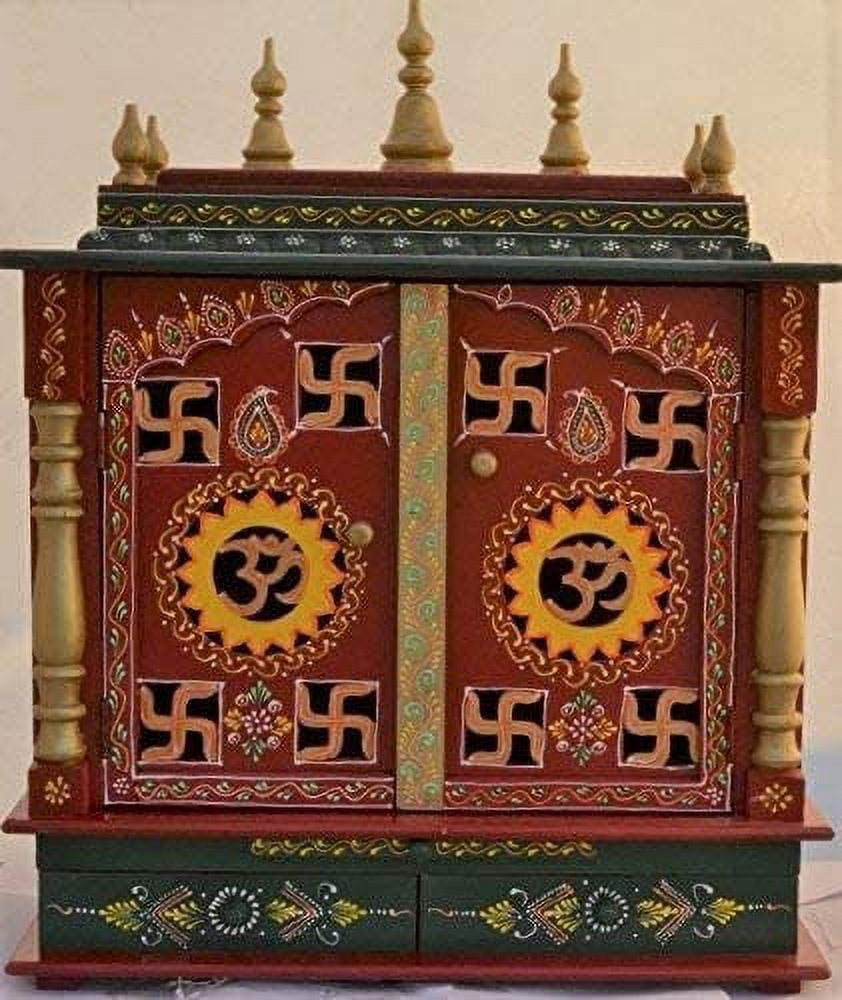 Wooden Temple For Home / Pooja MANDIR With Door for Home/ Prayer Room ...