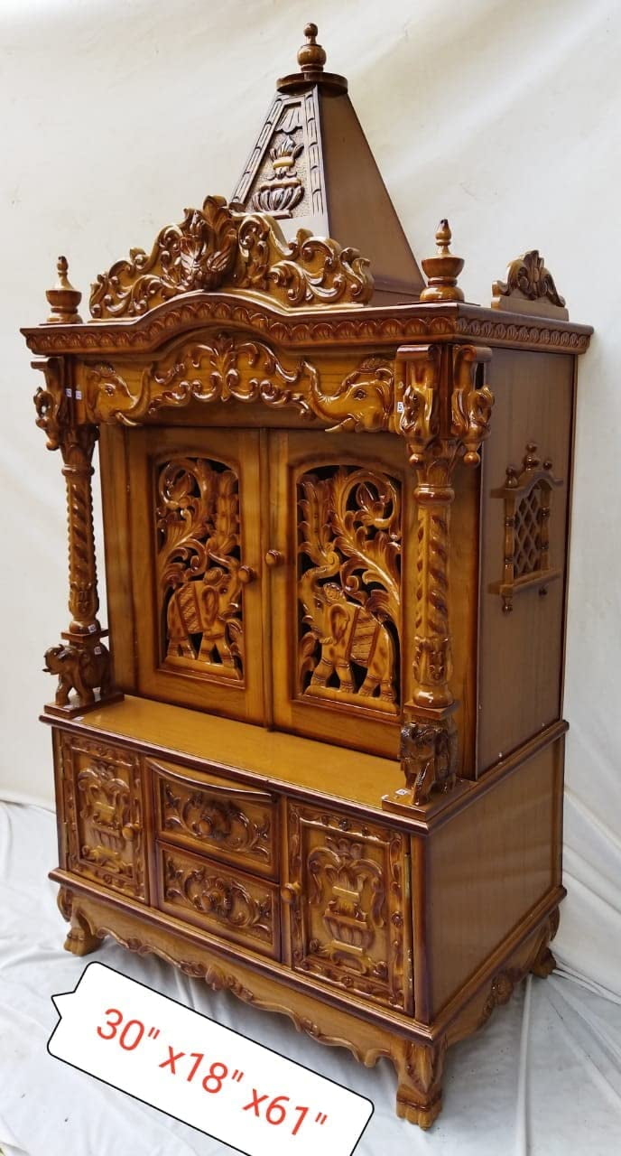 Wooden Temple for Home Handcrafted Temple Teak Wood Temple Home Mandir ...