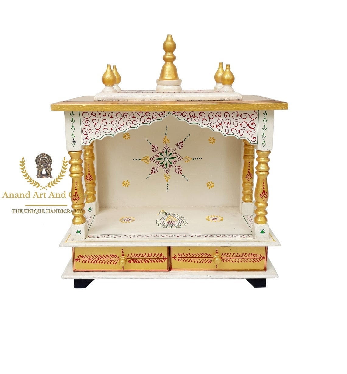 Wooden Temple Mandir Handcrafted Mandir Pooja Ghar Mandap For Worship ...