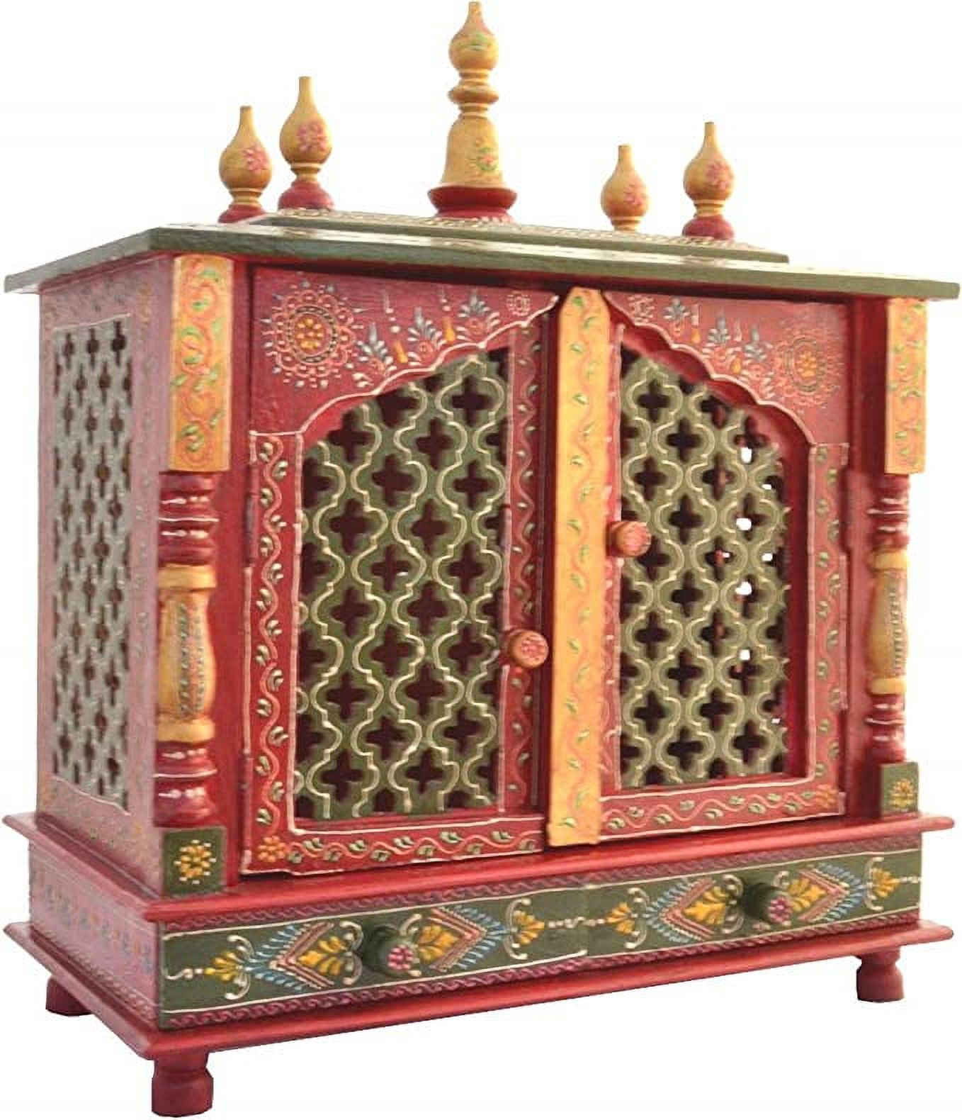 Wooden Temple Religious Home Temple, Pooja Mandir Indian Hindu ...