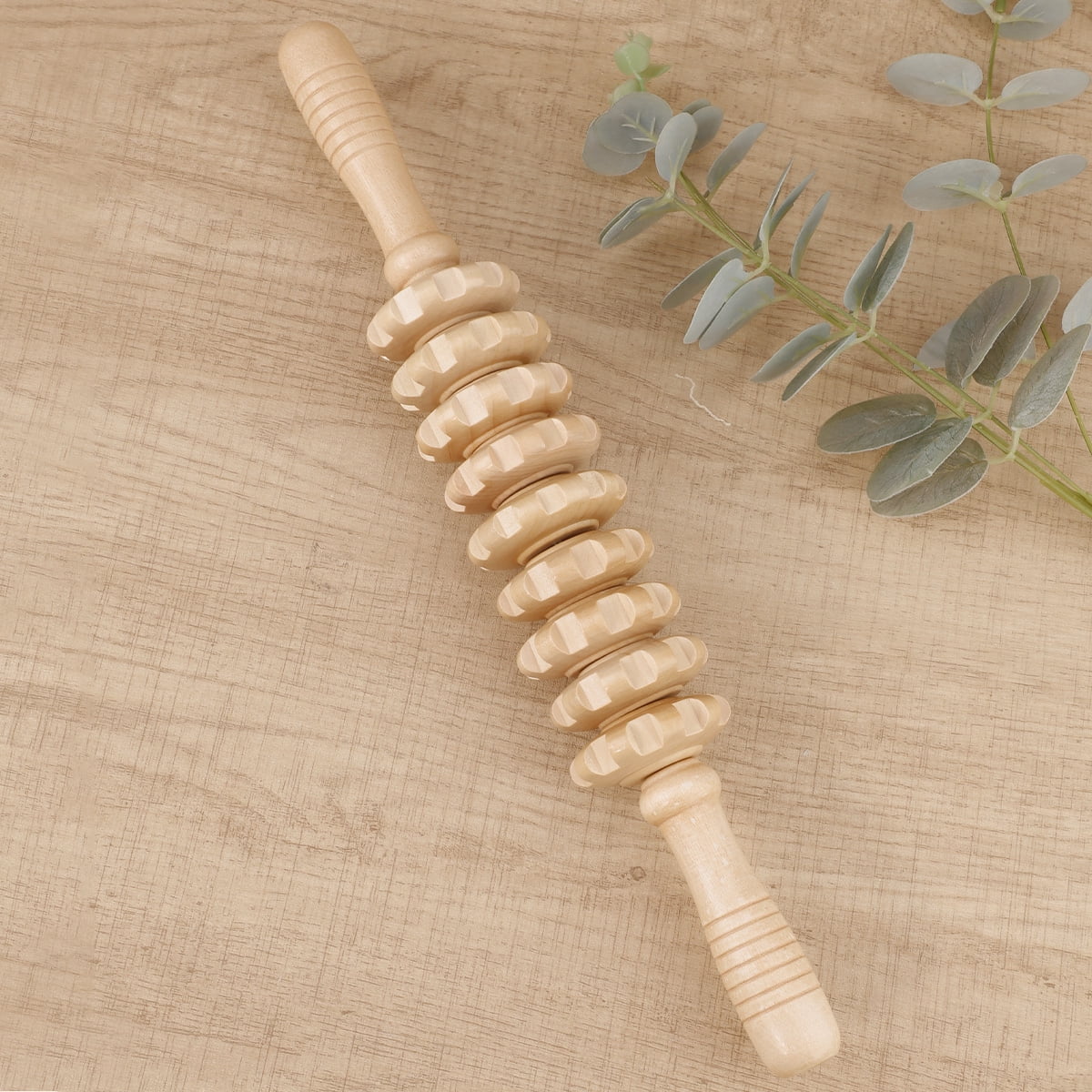 Wooden Therapy Massager Roller Trigger Point Massager Stick for Fascia ...