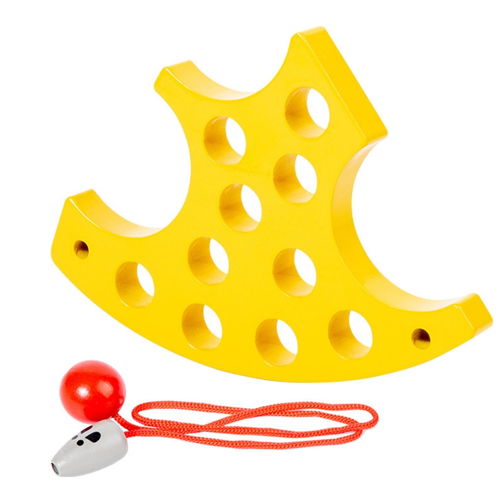 Wooden Threading Toys Materials Kids Cheese Fruit Lacing Game - Walmart.com