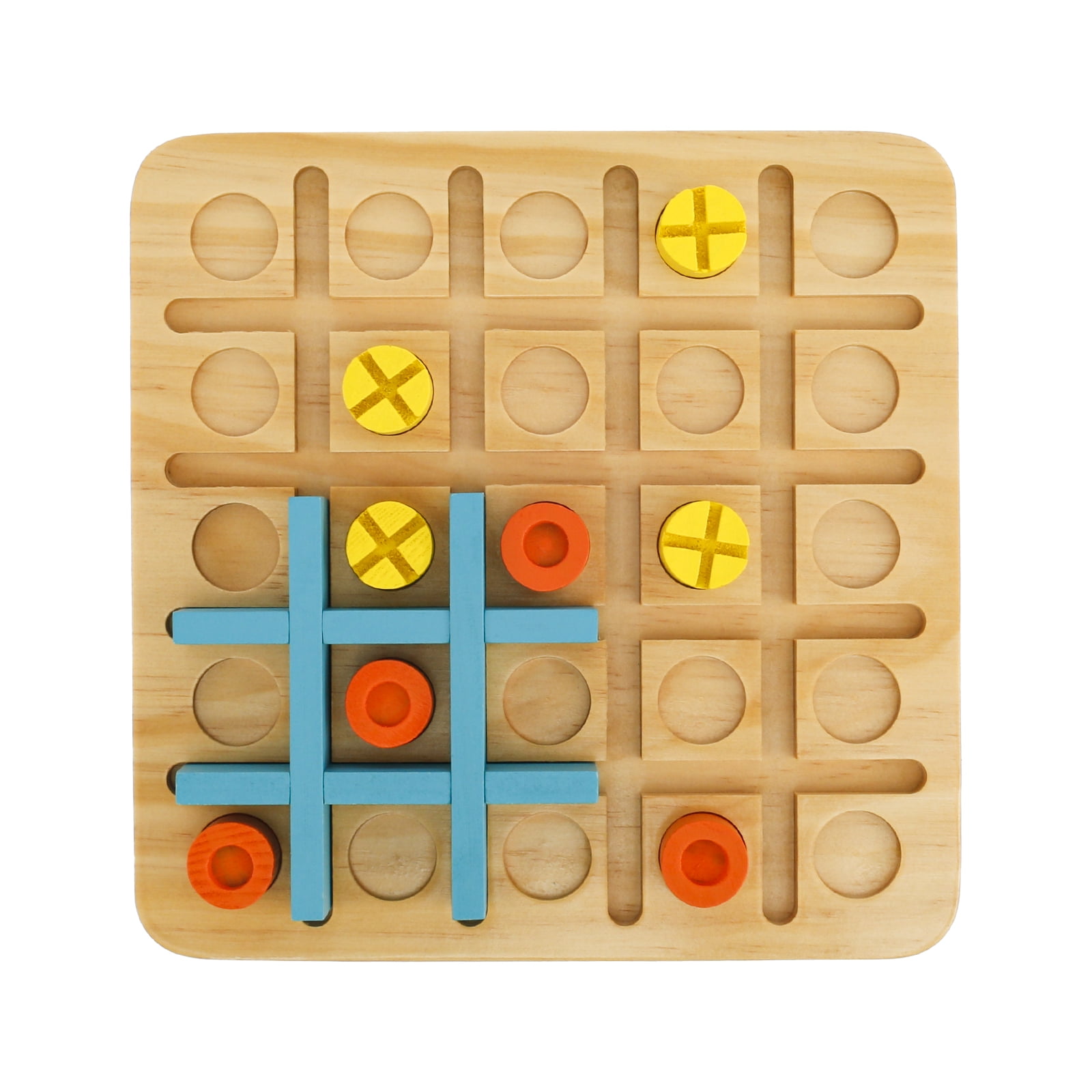 Wooden Tic Tac Toe Game Strategy Based Board Game Interesting Portable ...