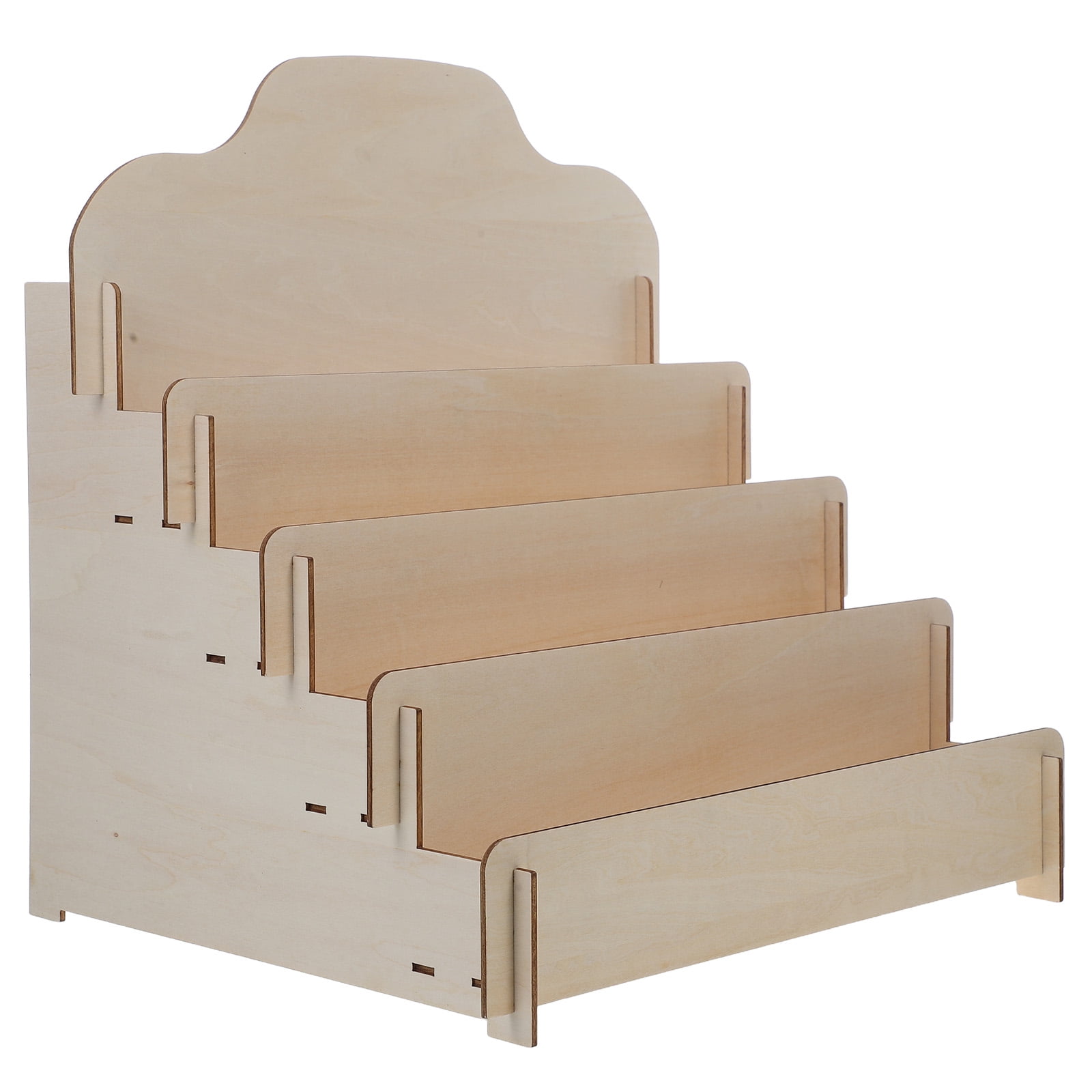 Wooden Tiered Card Display Rack for Greeting Cards and Posters Multi ...
