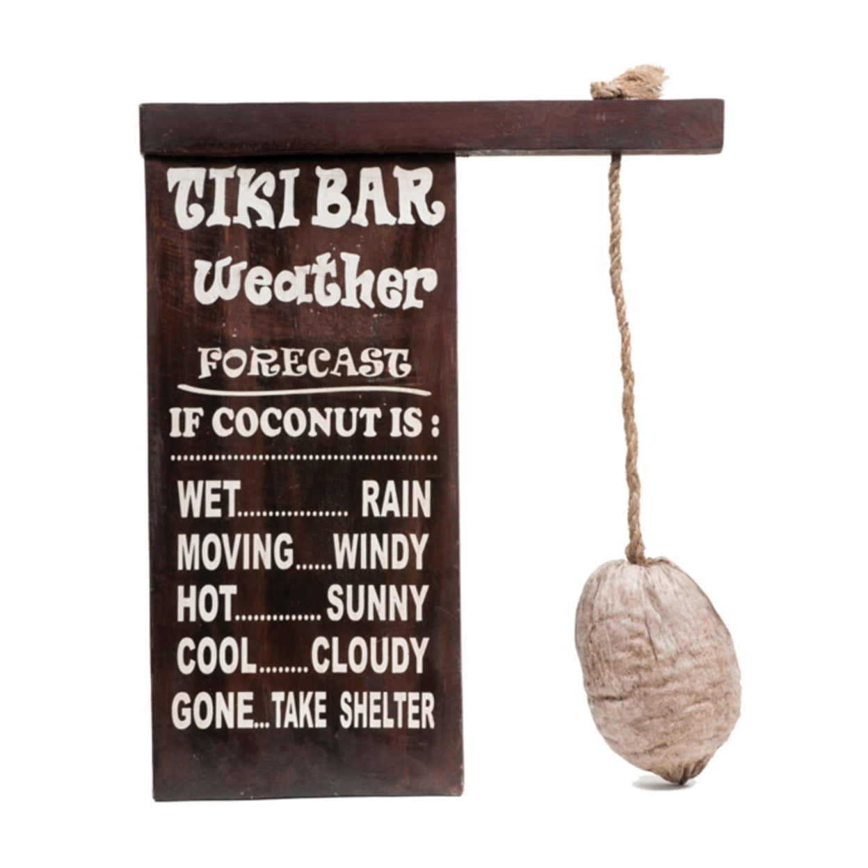 Wooden Tiki Bar Weather Wall Hanging Sign - Walmart.com