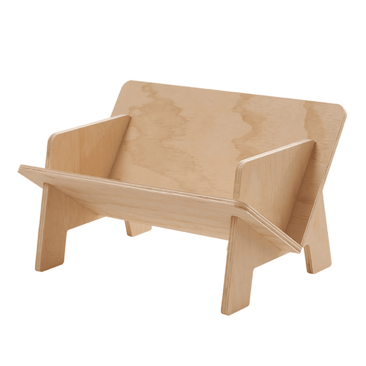 Wooden Tilted Tabletop Bookshelf Kids Bookcase Rustic Desktop Storage ...