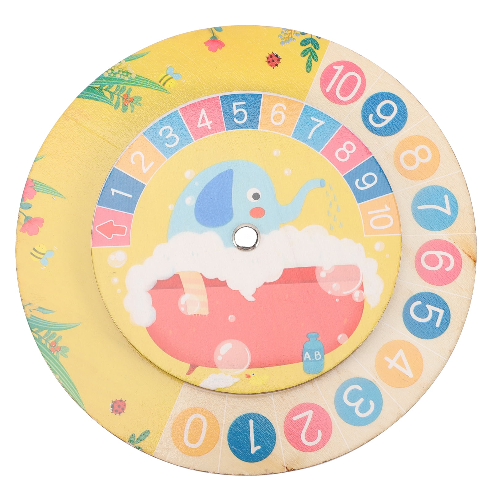 Wooden Time Learning Clock Math Teaching Clock Kid Wooden Teaching ...