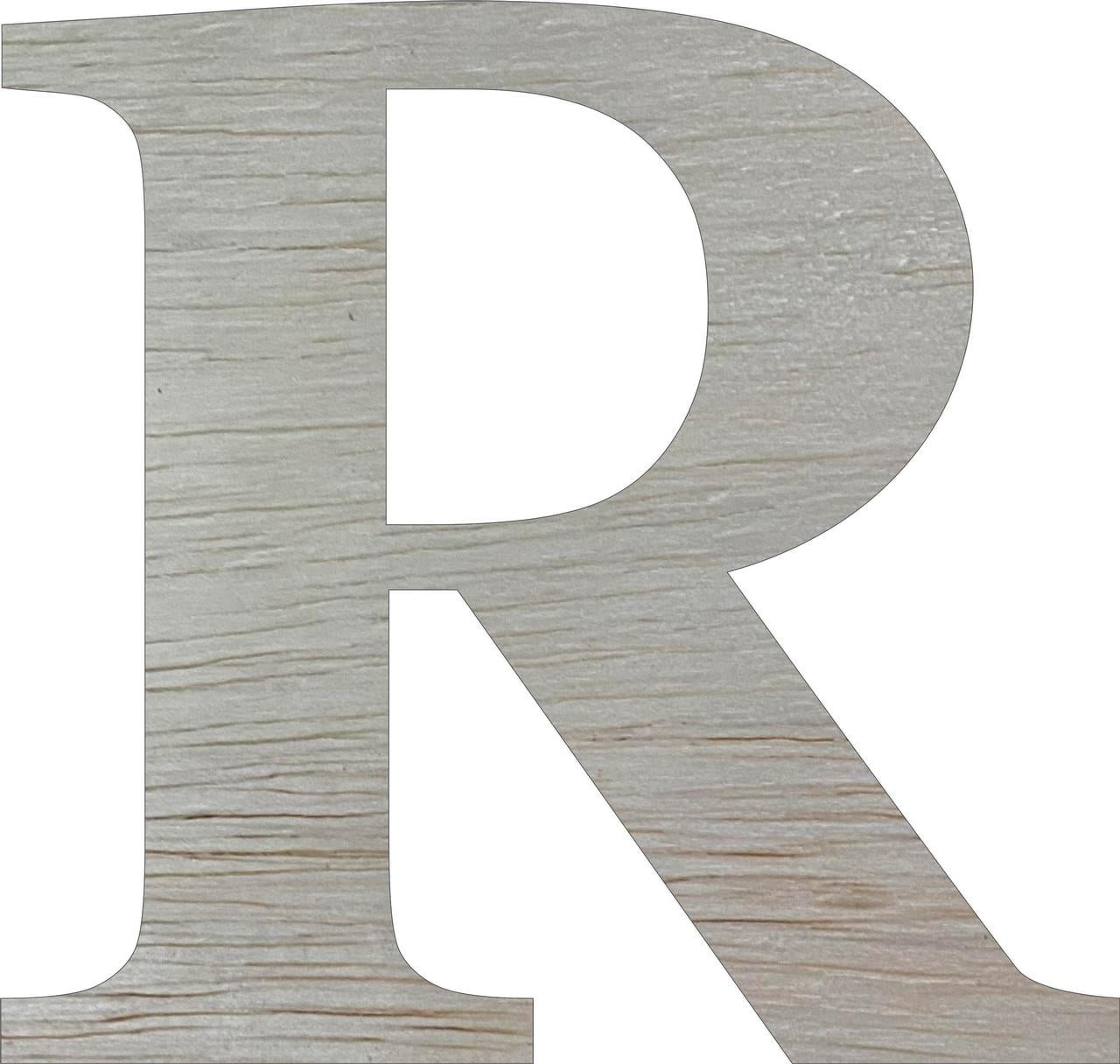 Wooden Times Letter R, Unfinished 3'' Tall Small Craft Letter ...