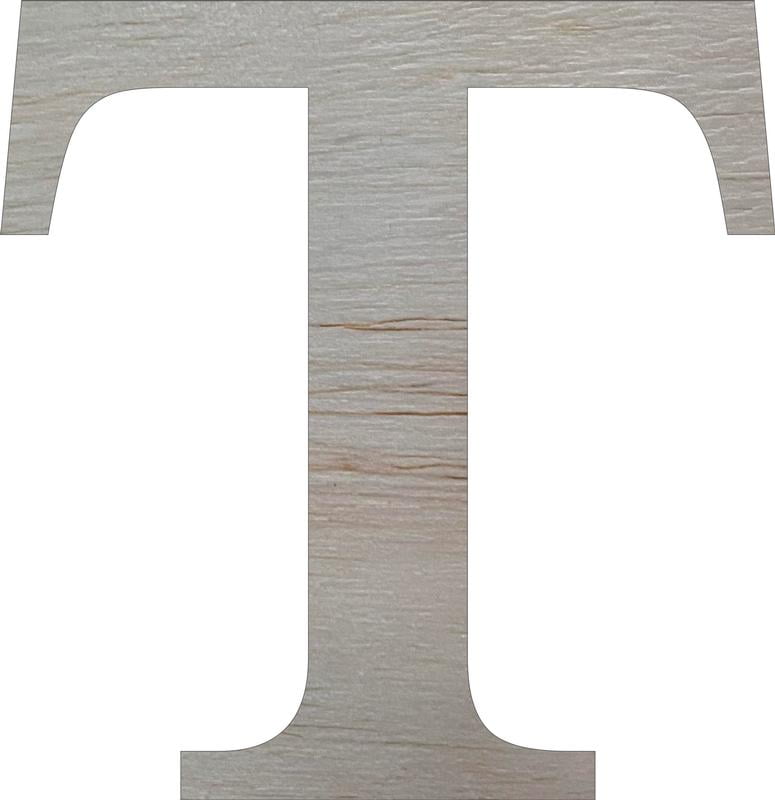 Wooden Times Letter T, Unfinished 3'' Tall Small Craft Letter ...