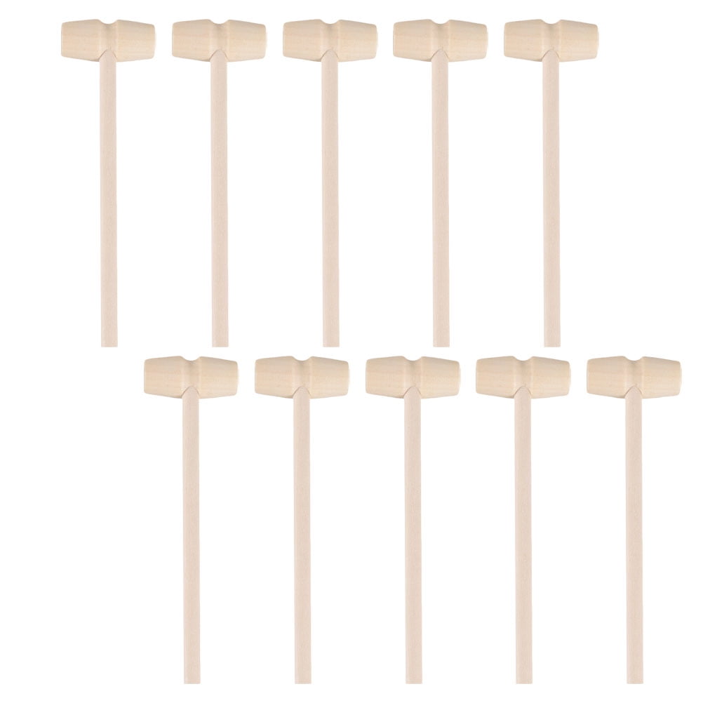 Wooden Tiny Natural Wood Mallet Playing Learning Tools Lobster Mallets ...