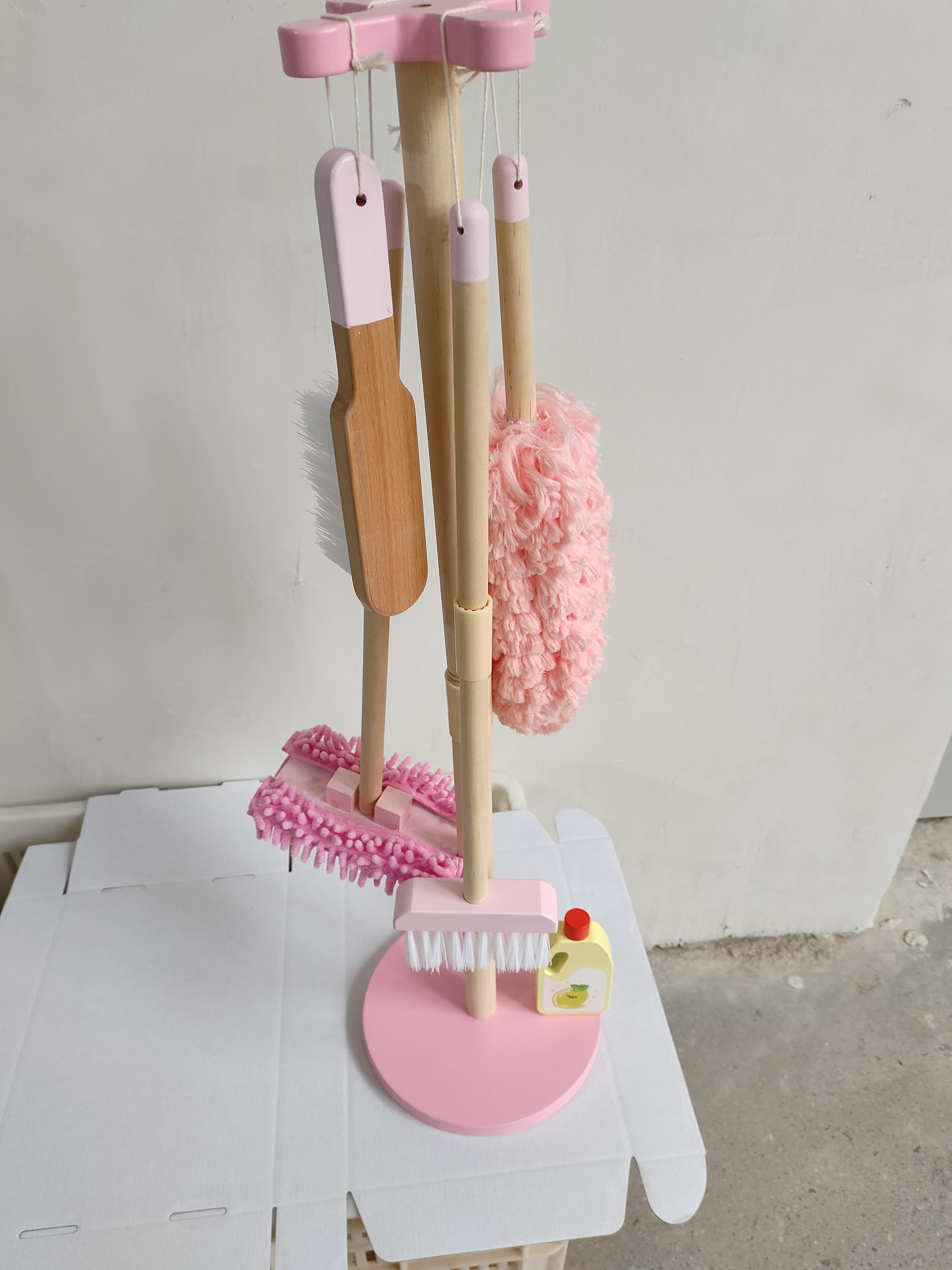 JoyStone Wooden Toddler Cleaning Set, Pretend Play Household Cleaning ...