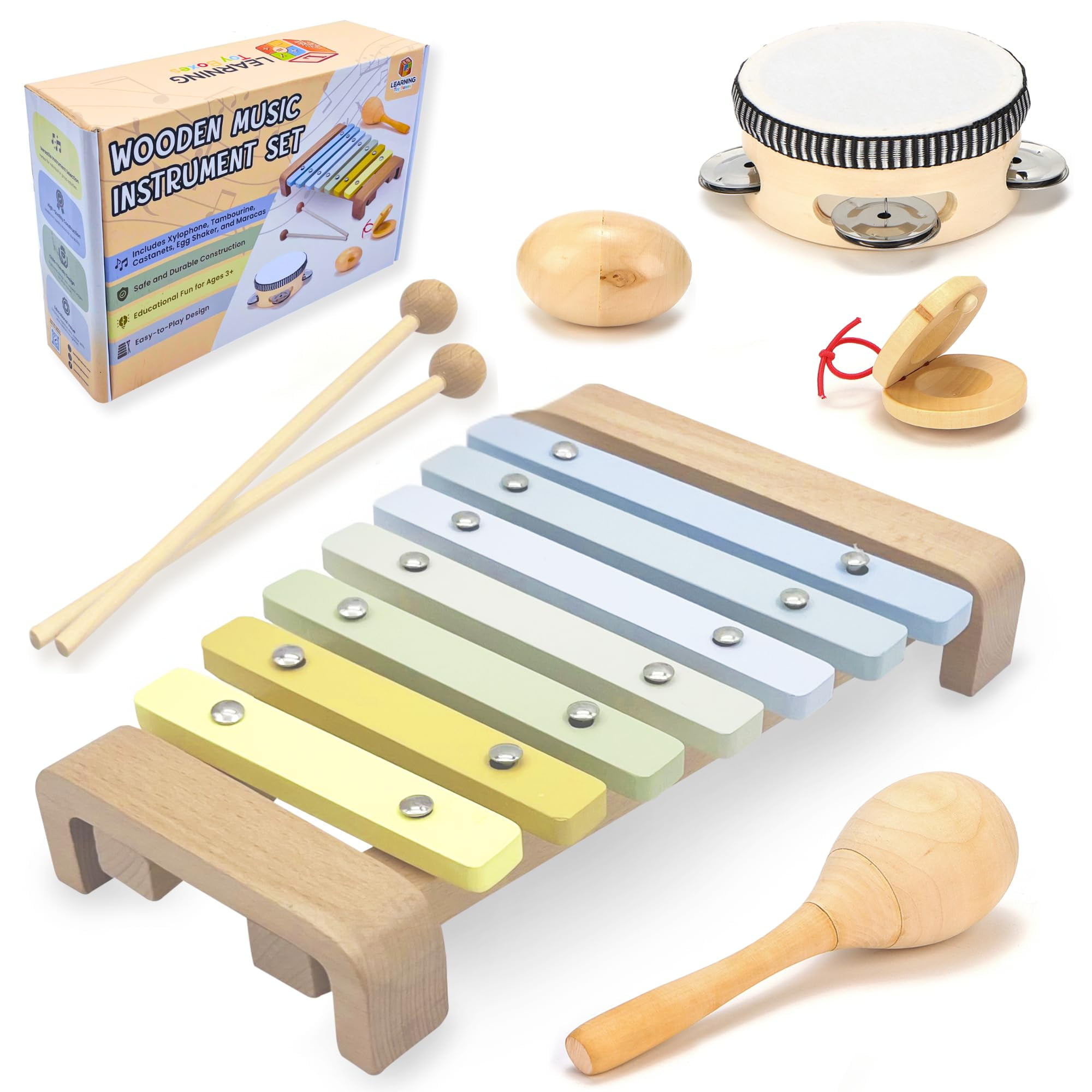 Wooden Toddler Toys - Musical Toys For Toddlers 1-3 - Montessori ...