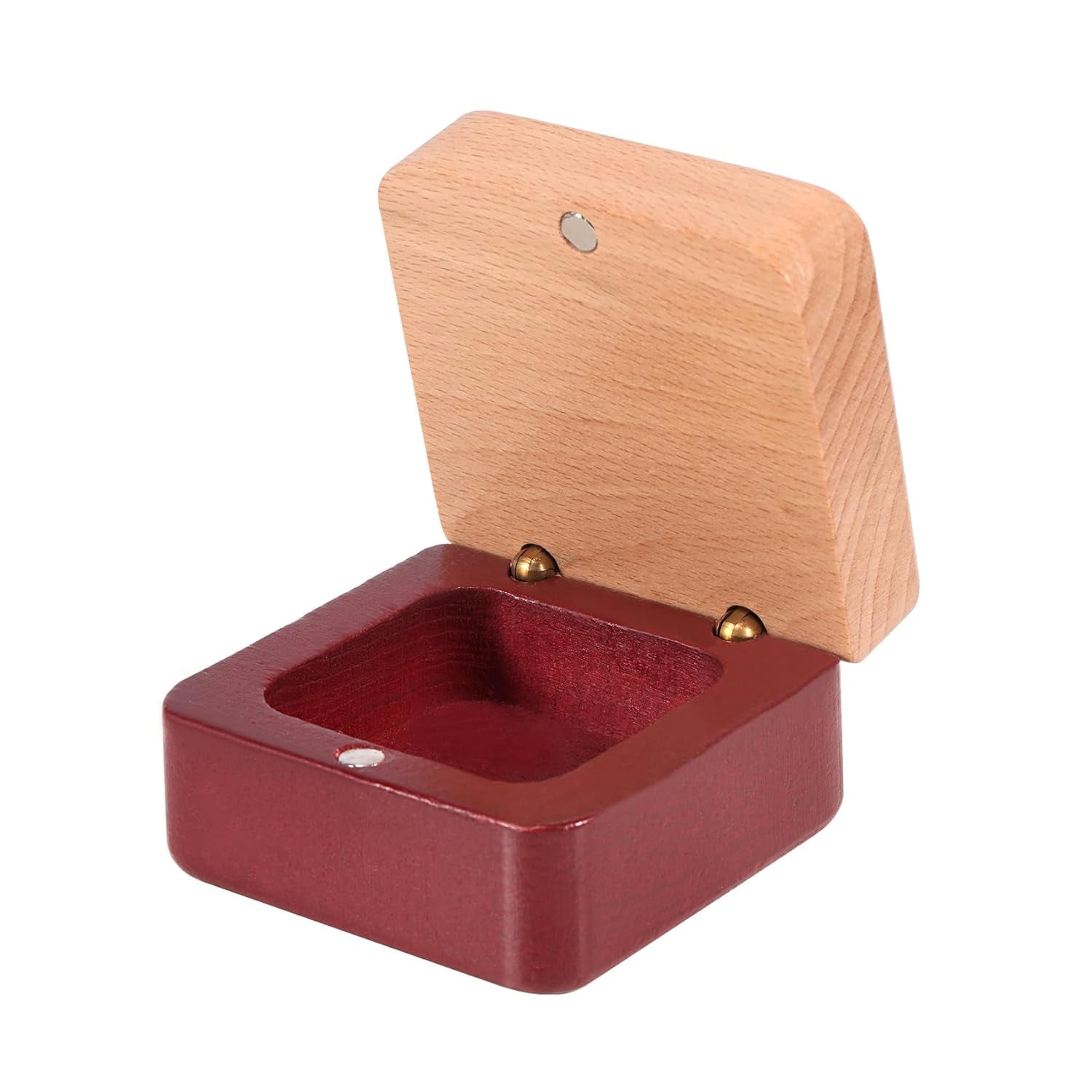 Wooden Tooth Fairy Box Baby Teeth Box with Magnetic Closure, Portable ...