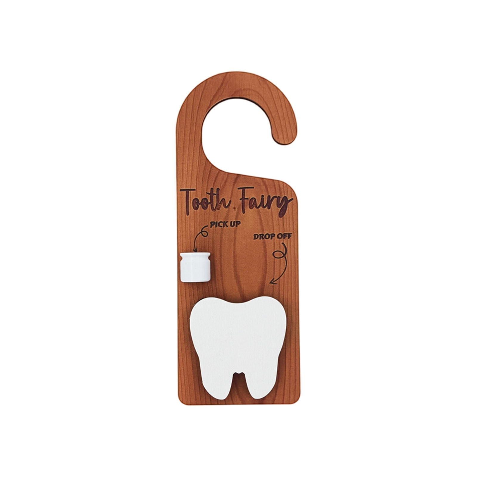 Wooden Tooth Fairy Door Hanger Plaque - Children's Lost Teeth Gift ...