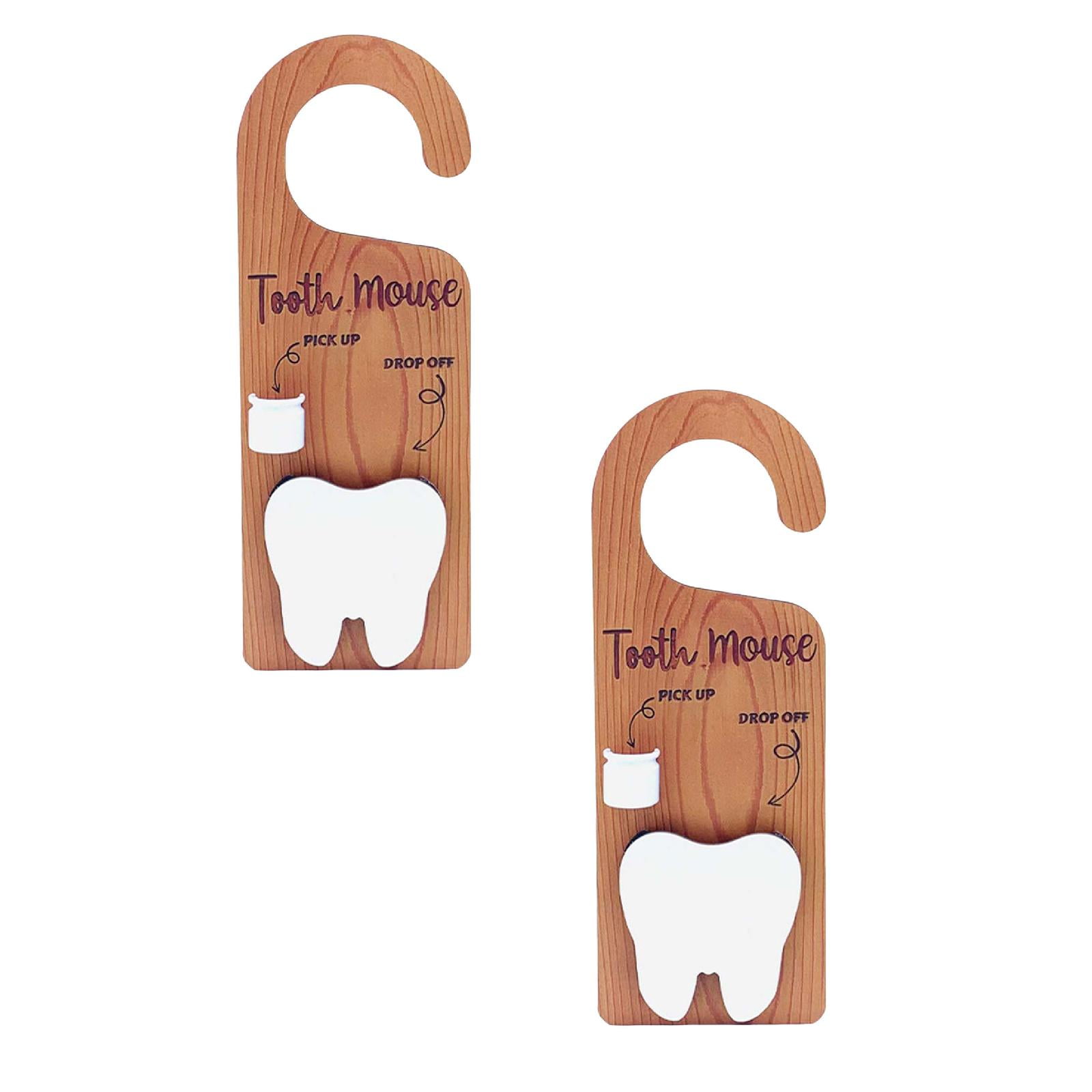 Wooden Tooth Fairy Tooth Door Hanging For Children's Tooth Replacement ...