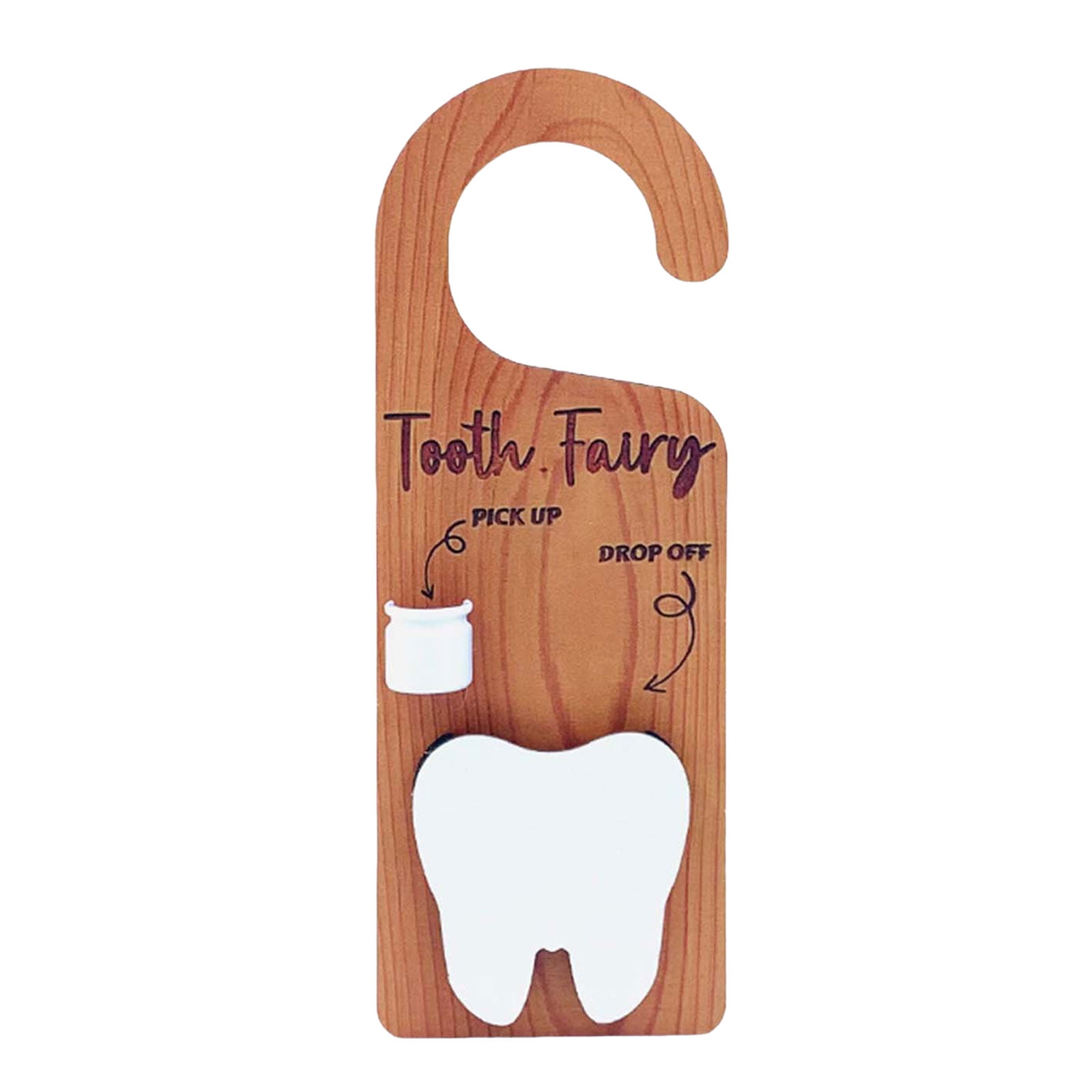 Wooden Tooth Fairy Tooth Door Hanging For Children's Tooth Replacement ...