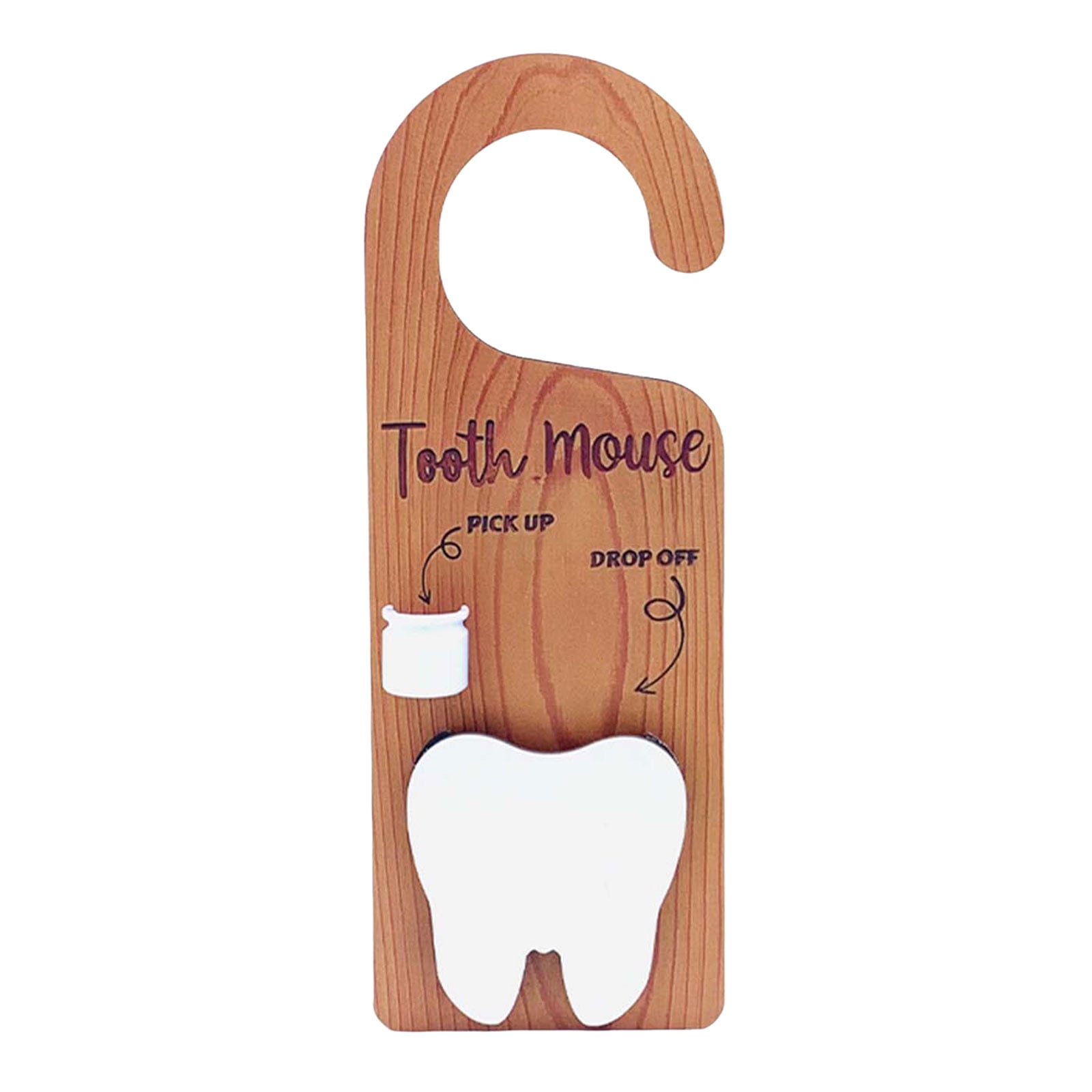 Wooden Tooth Fairy Tooth Door Hanging For Children's Tooth Replacement ...