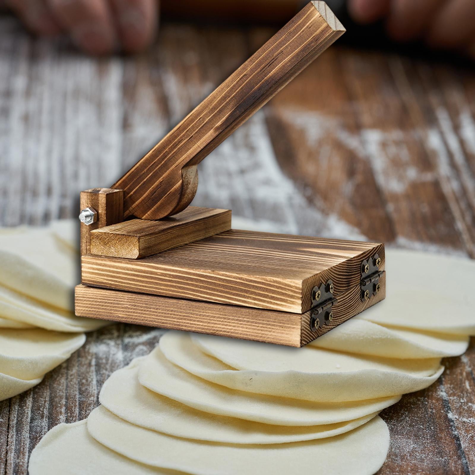 Wooden Tortilla Press Dumpling Wrapper, Presser Ravioli Wrappers Manual ...