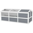 Wooden Tortoise Habitat Outdoor w/ Bottomless Design, Doors, PC Sun ...