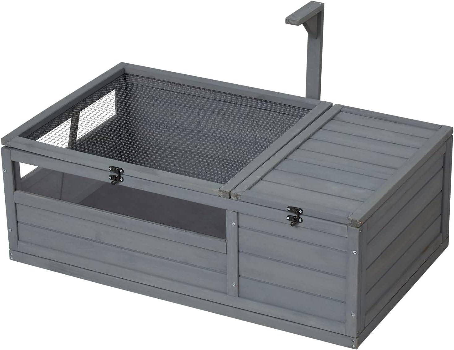 Wooden Tortoise House - Large Tortoise Habitat with Light Support Frame ...