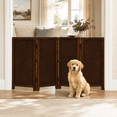 The Wooden Town Foldable Indoor Pet Gate, Freestanding 4-Panel Dog ...