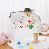 Toy Storage Organizer, iRerts Wood Kids Storage Bench with Hinges and ...